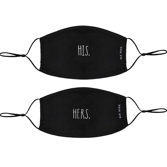 Rae Dunn | Accessories | Rae Dunn Set Of His And Hers Face Masks Nwt ...